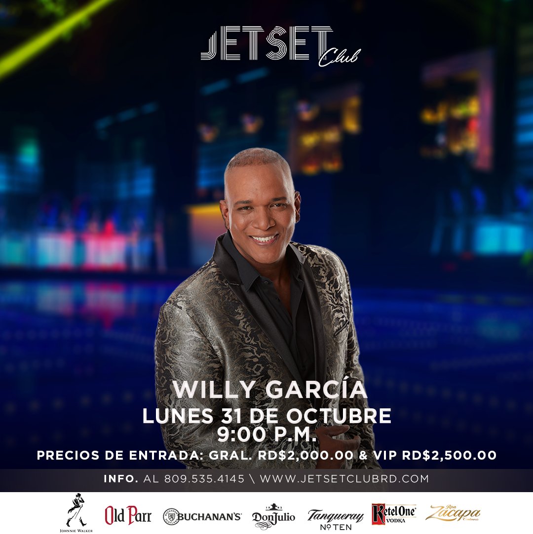 Willy García trae su salsa colombiana a Jet Set este lunes 31 de octubre