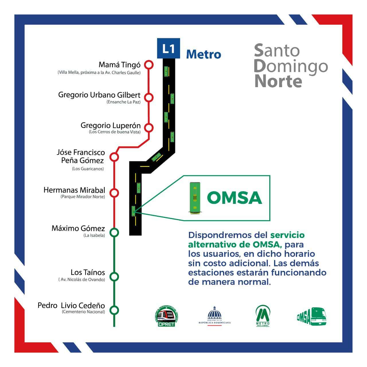 Este domingo será suspendido el servicio de la línea 1 del Metro