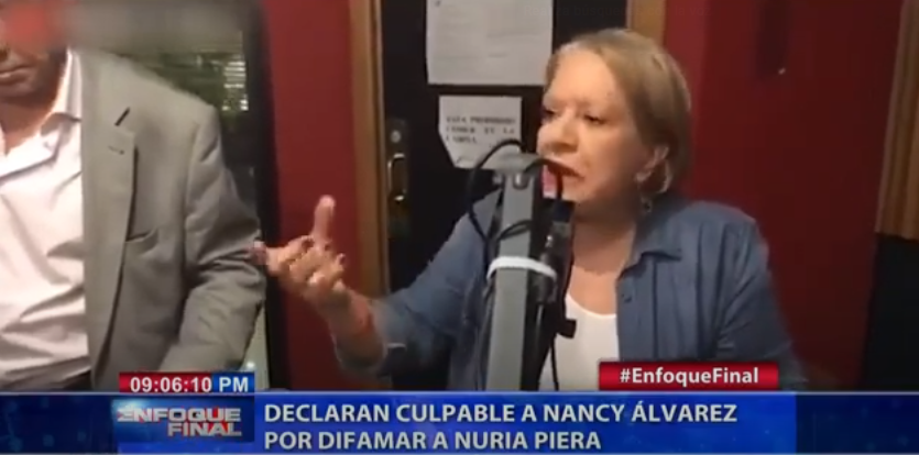 Nancy Álvarez es declarada culpable de difamar a Nuria Piera