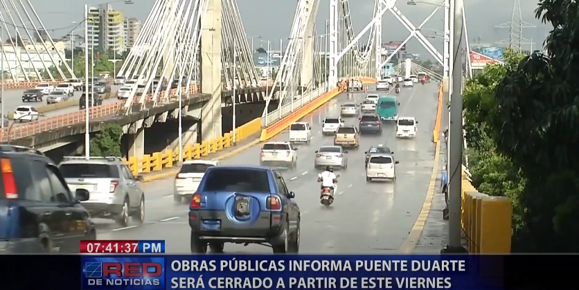 MOPC anuncia cierre del puente Duarte este viernes