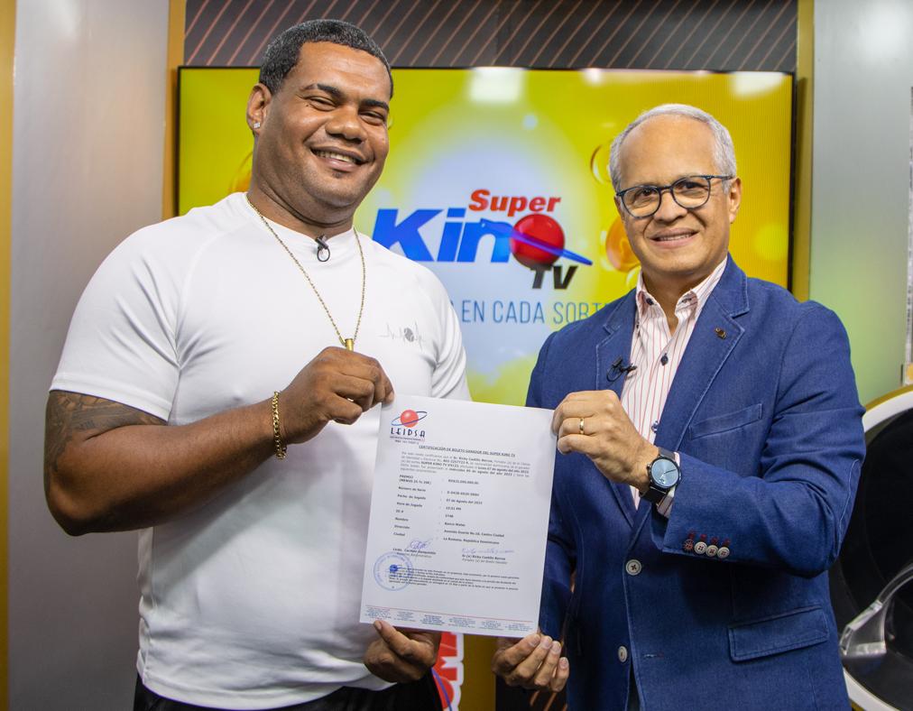 Chofer del Central Romana se gana 25 millones con el Súper Kino Tv