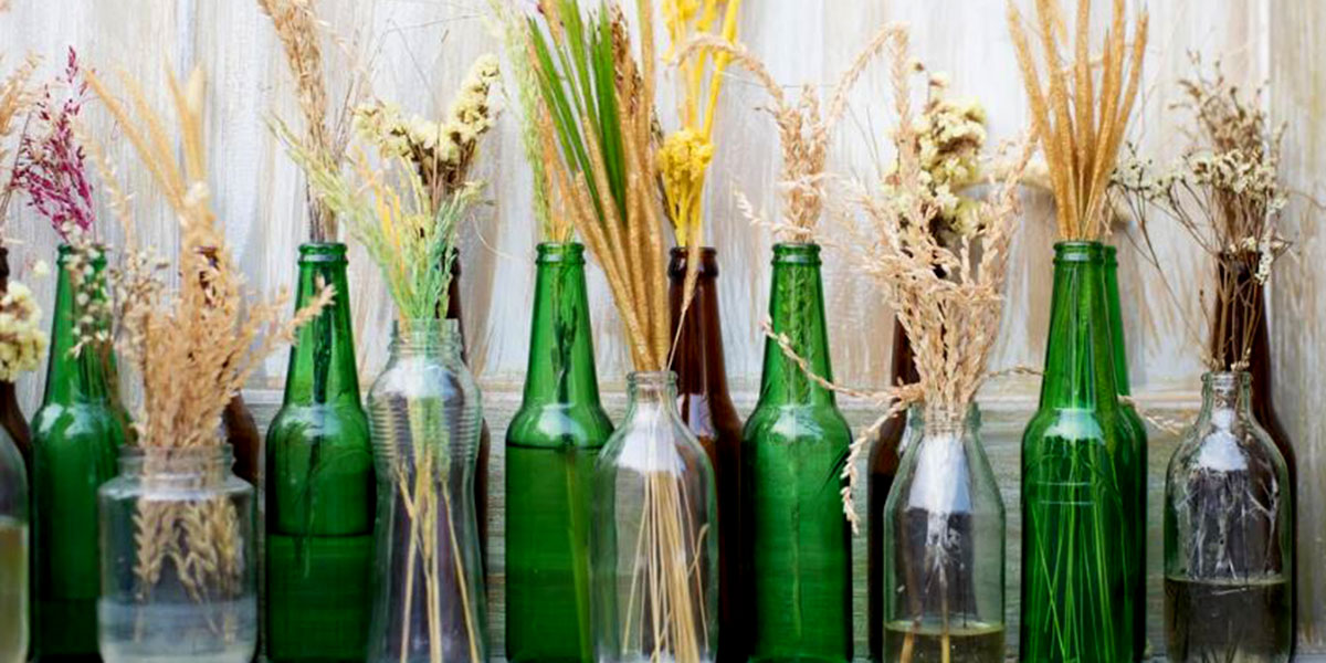 Búscale el lado estético a las botellas vacías
