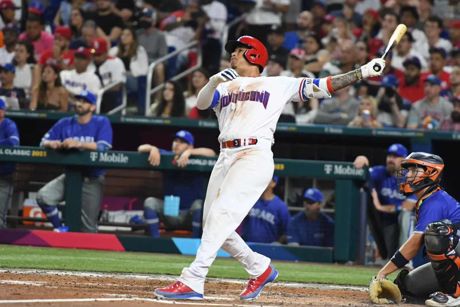 El jonrón de Manny Machado frente a Israel en cámara lenta