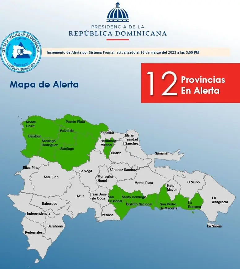 Coe Eleva A 12 Las Provincias En Alerta Verde Por Posibles Inundaciones