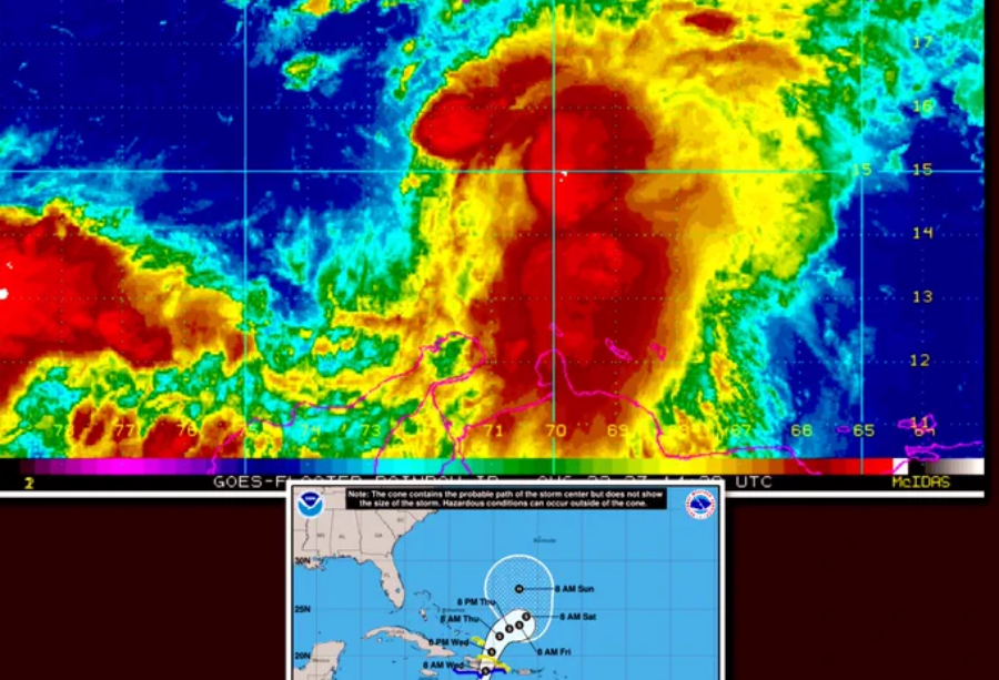 Tormenta Franklin sube y aumenta velocidad de desplazamiento