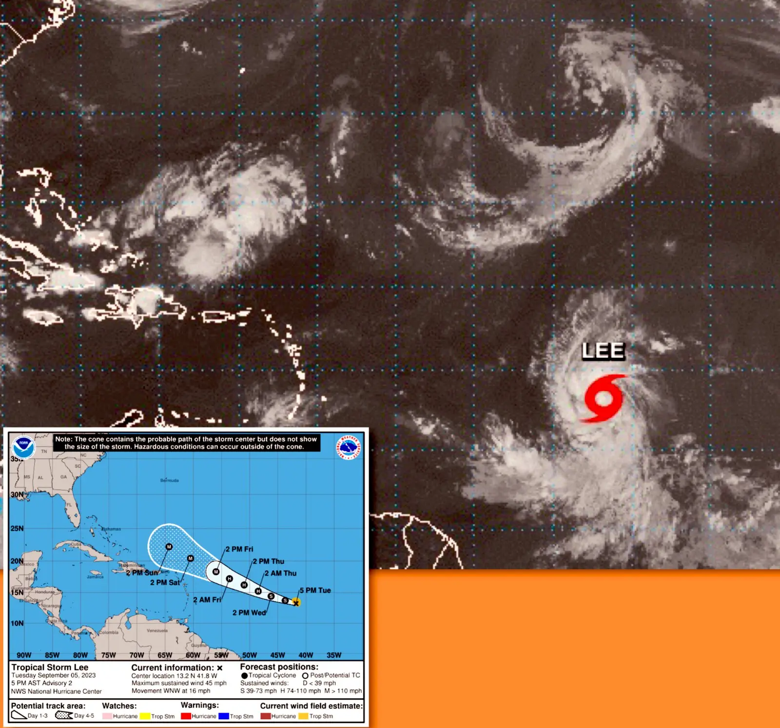 Onamet informa formación de la tormenta tropical Lee...