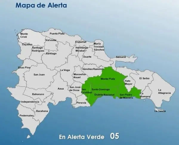 El COE amplia alerta verde para cuatro provincias y el DN