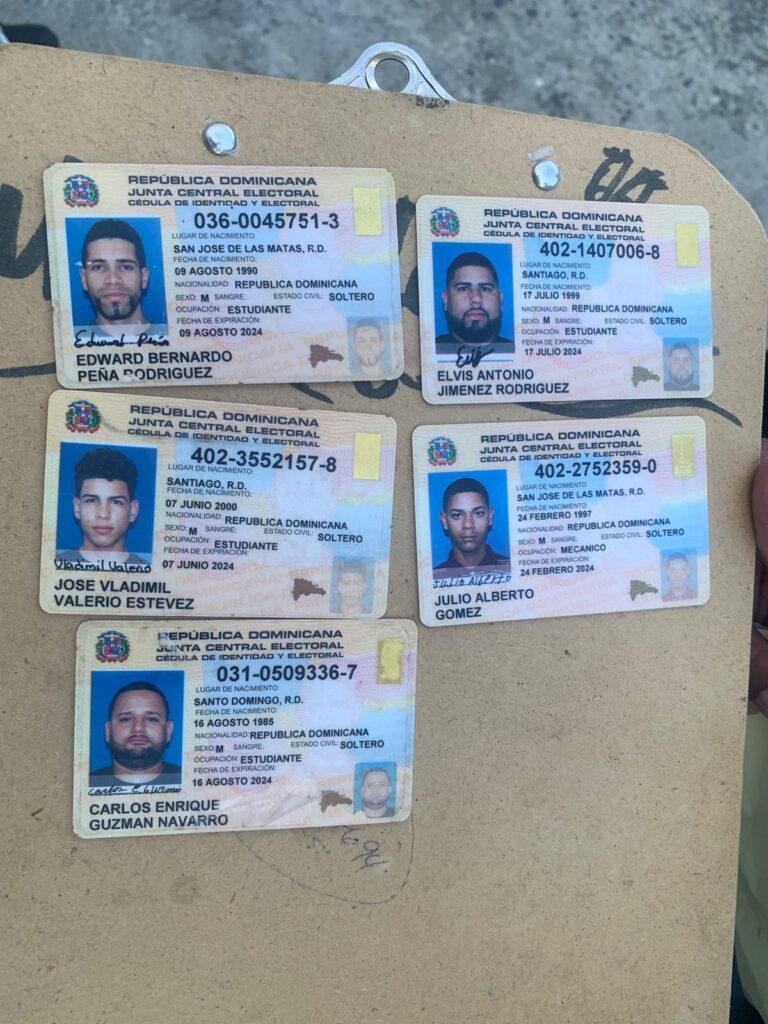 Identifican a cinco hombres muertos en Santiago