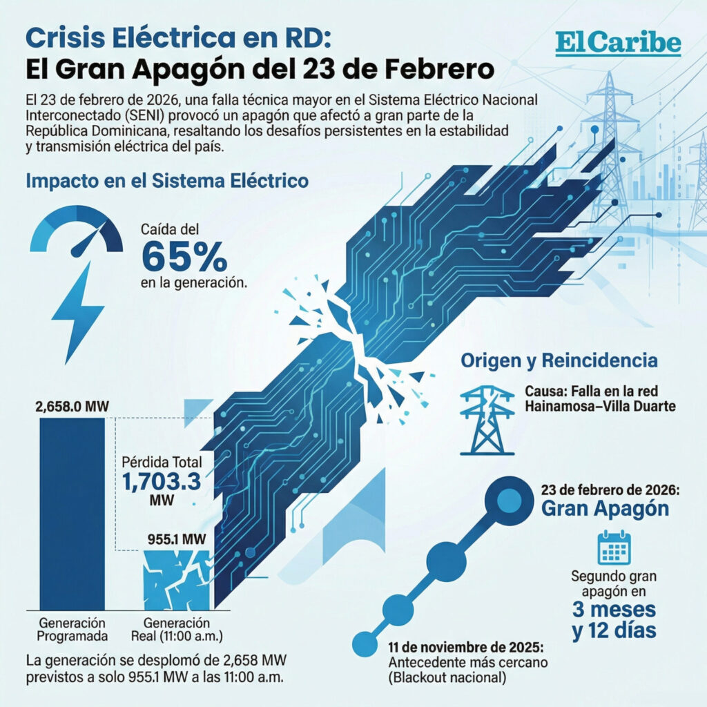 Sistema eléctrico se normalizará esta tarde tras apagón nacional